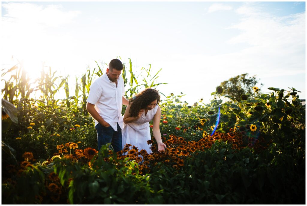Summer Flower Farm Engagement Session